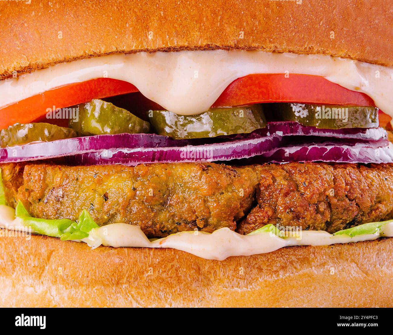 Healthy Vegan Vegetarian Meat Free Burger Stock Photo - Alamy