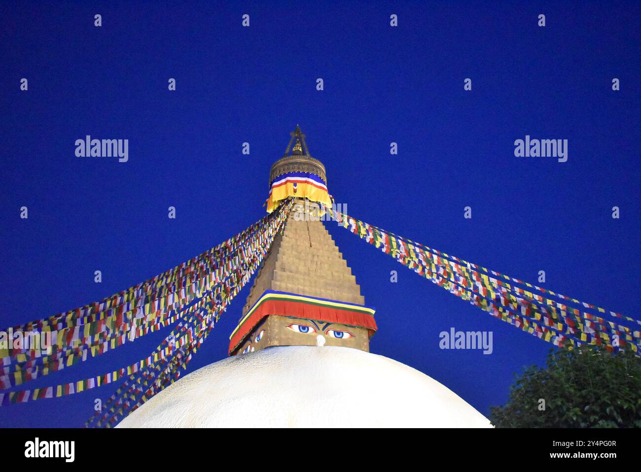 Buddha Stupa, Buddhist temple in Kathmandu, Nepal Stock Photo - Alamy