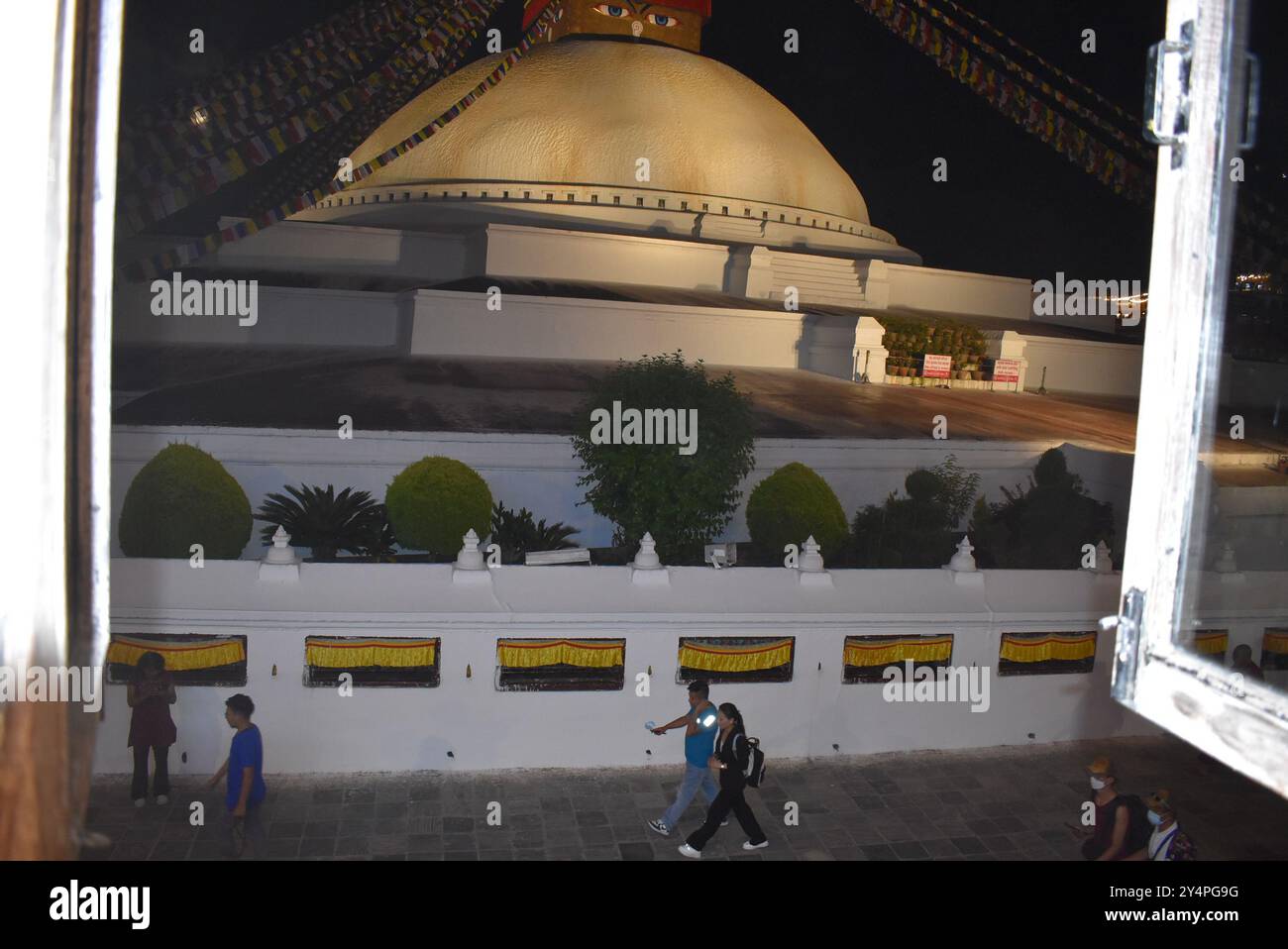 Buddha Stupa, Buddhist temple in Kathmandu, Nepal Stock Photo - Alamy