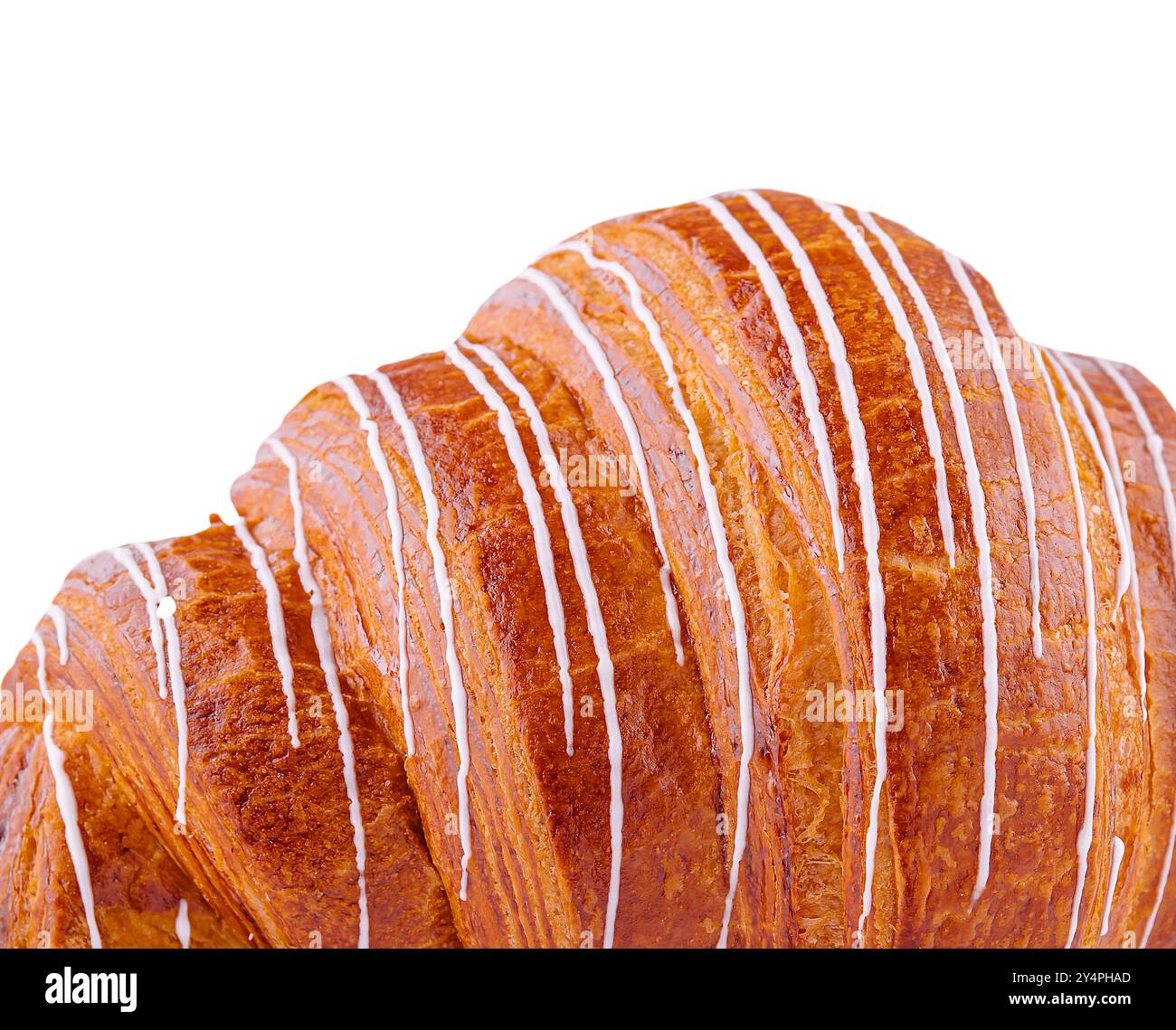 Fresh italian croissant filled by vanilla cream isolated Stock Photo ...