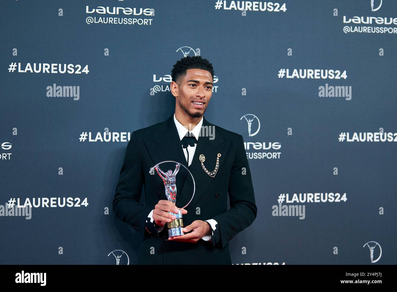 Jude Bellingham poses as winner of Laureus World Sports Awards Madrid ...