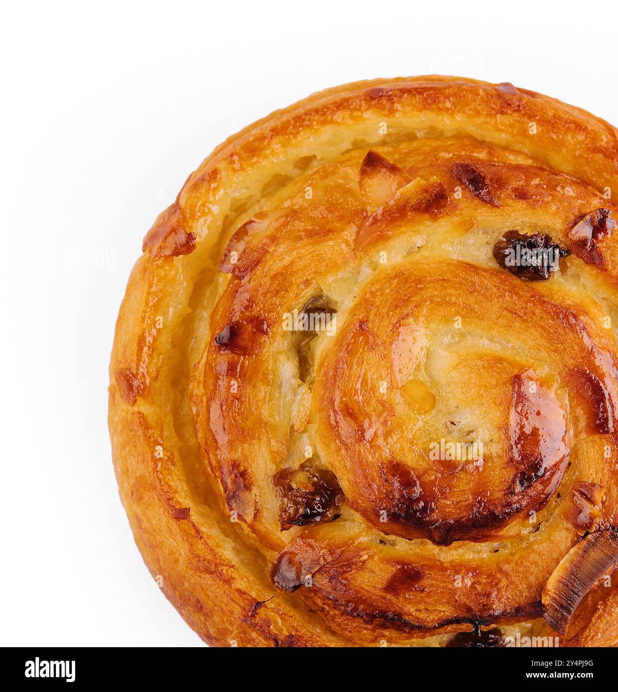 Homemade puff pastry bun with almond flakes Stock Photo - Alamy