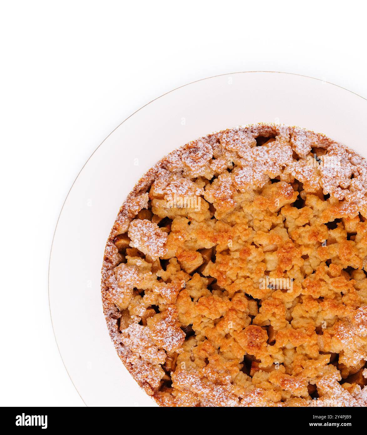 Homemade grated cake tart with lemon curd Stock Photo - Alamy