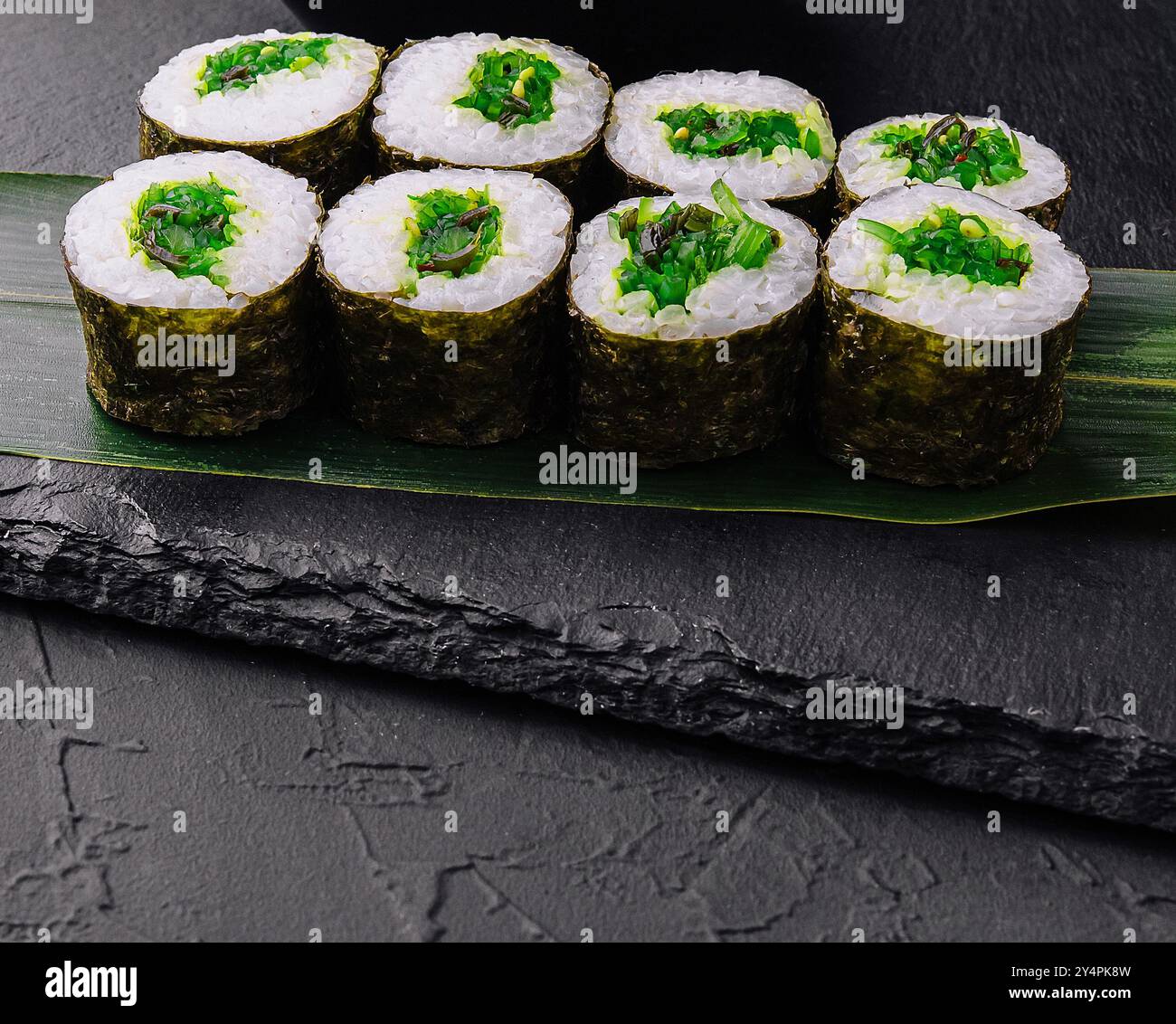 Maki Sushi with Spring Onion inside Stock Photo - Alamy