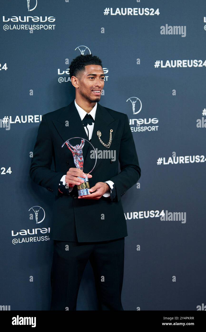Jude Bellingham poses as winner of Laureus World Sports Awards Madrid ...