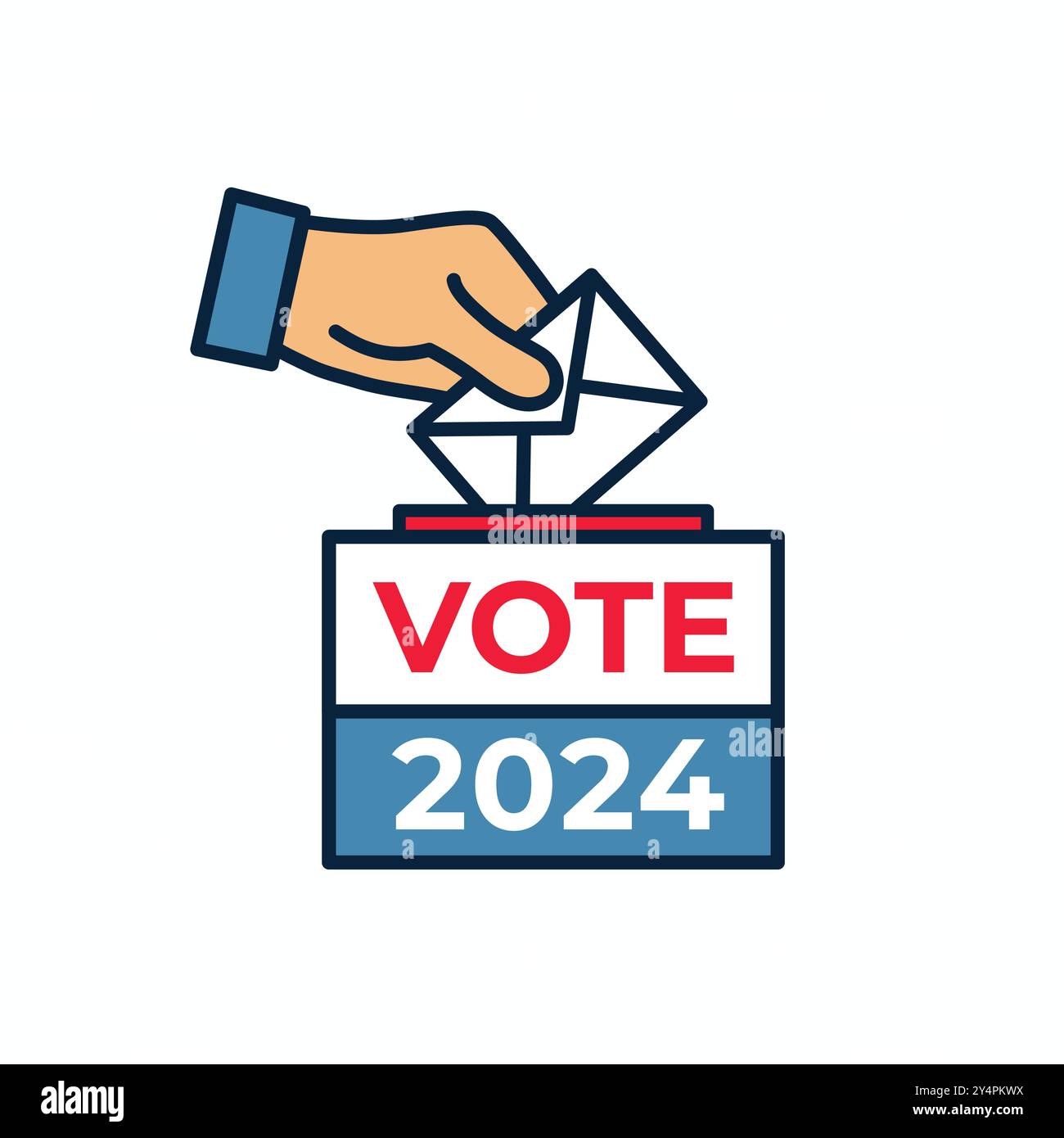 Voting 2024 Icon - Vote, Government, and Patriotic Symbolism and Colors ...