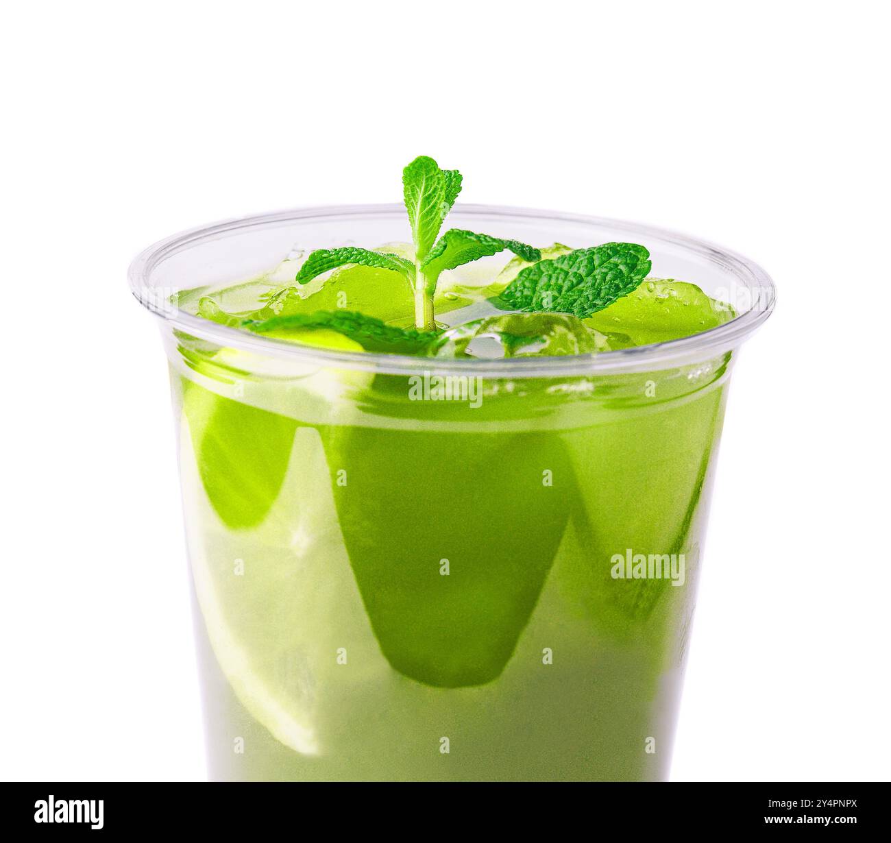 Tropical green cocktail with lemon and fresh mint Stock Photo - Alamy