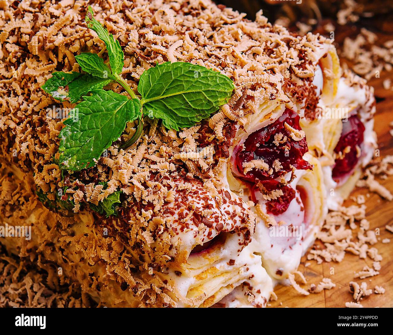 Sour cherry cake chocolate hi-res stock photography and images - Alamy