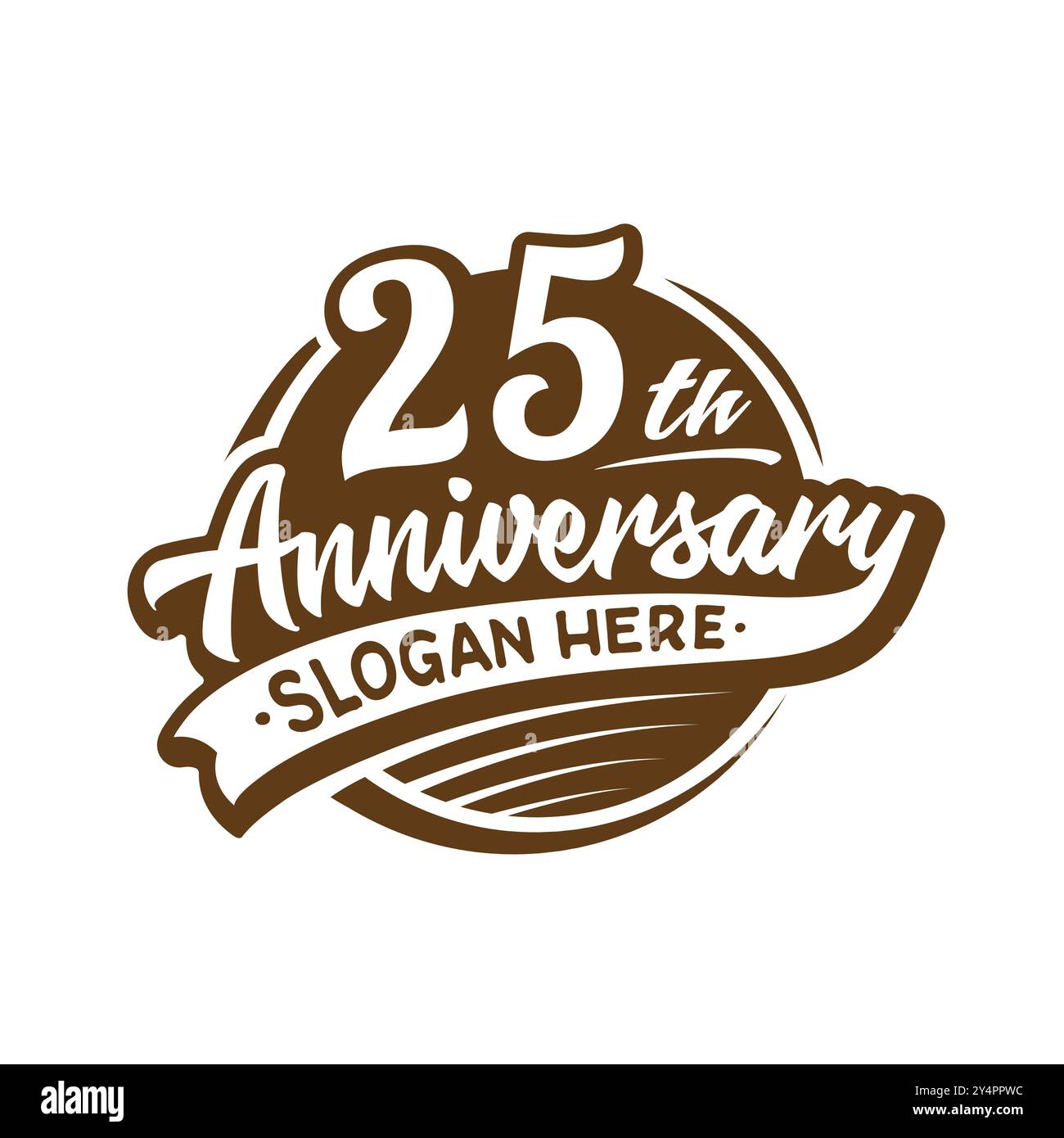 25 years anniversary design template. Vector and illustration. 25th ...
