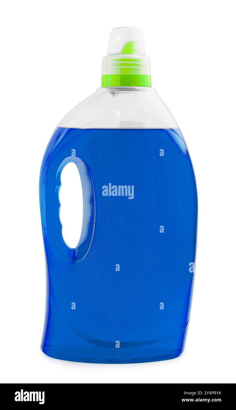 Blue liquid soap or detergent in a plastic bottle Stock Photo - Alamy