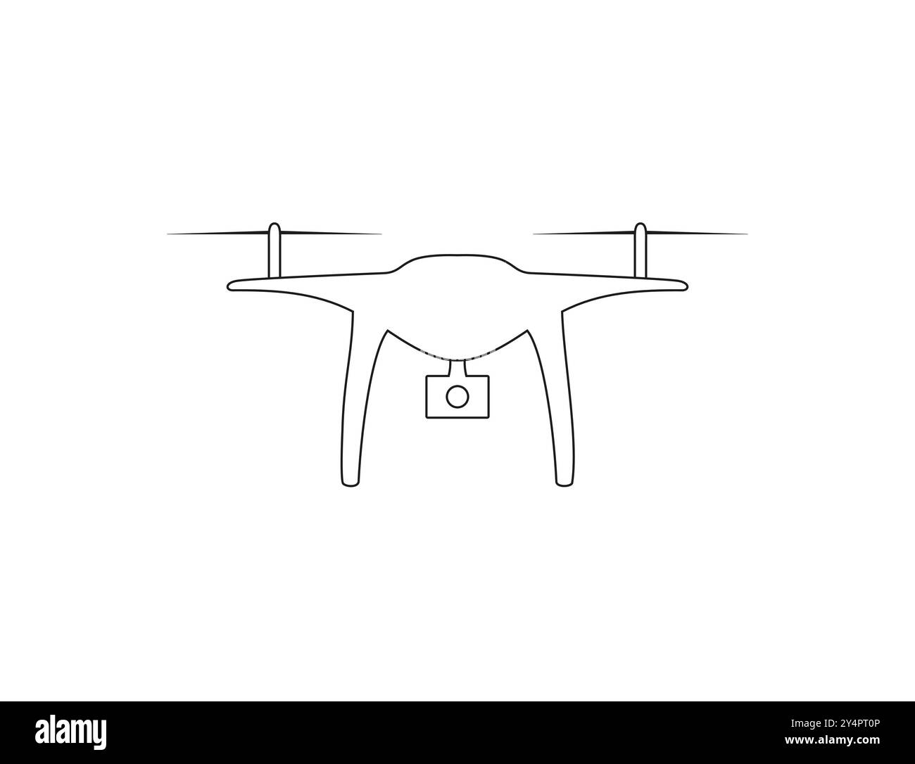 Drone, quadcopter outline icon. Vector illustration Stock Vector Image ...