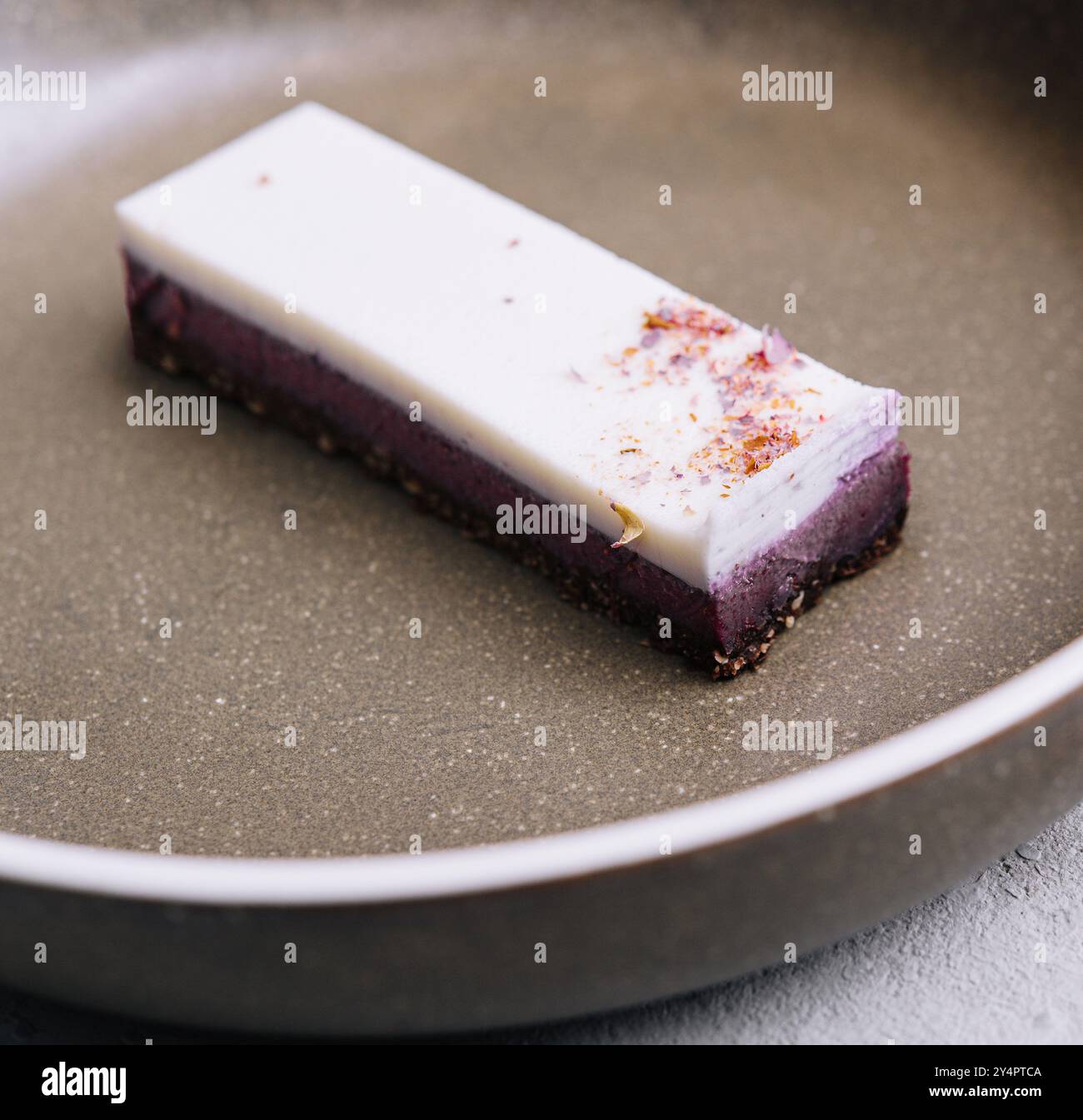 vegan coconut mousse and currant dessert Stock Photo - Alamy