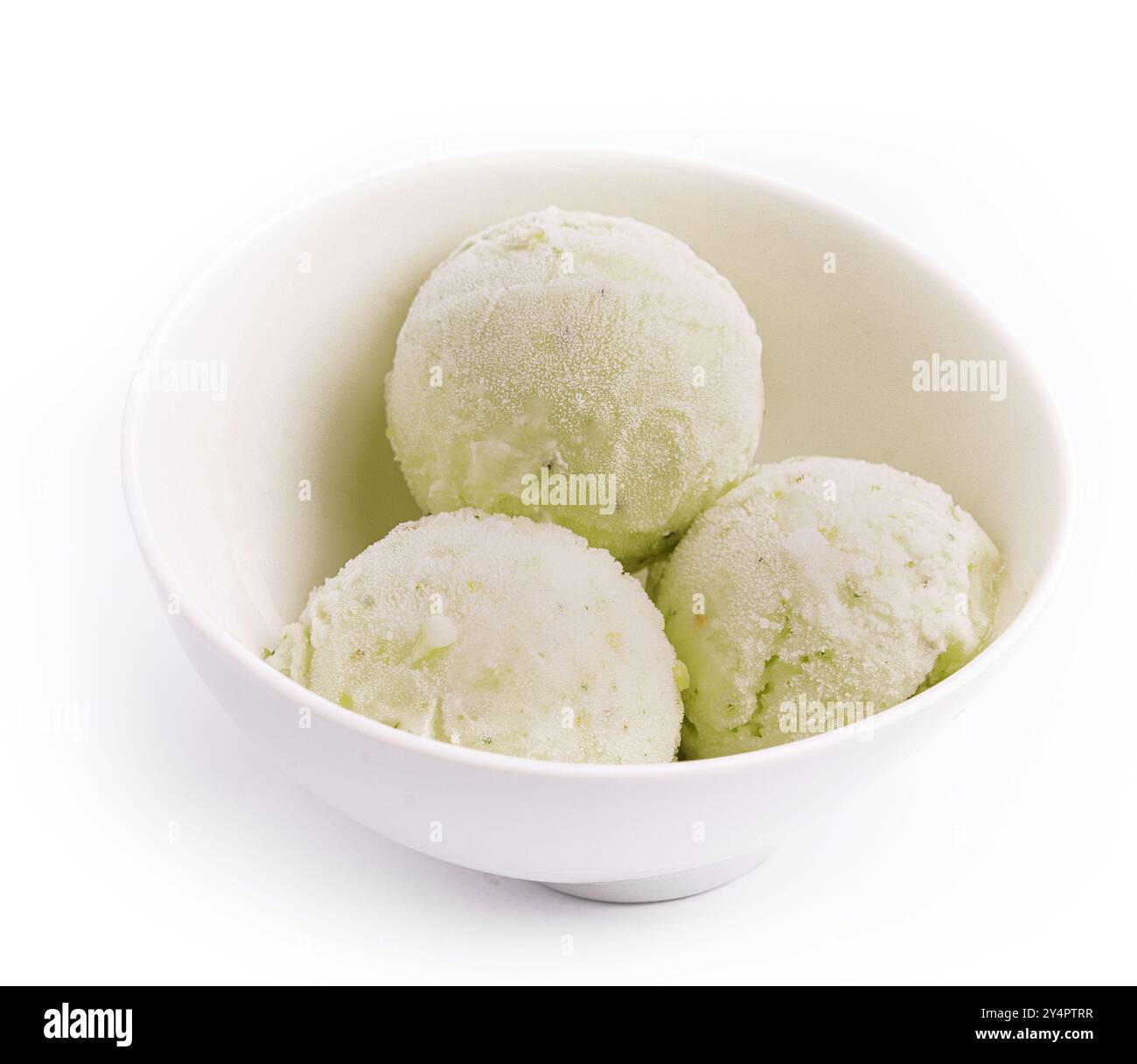 vegan kiwi ice cream in a bowl Stock Photo - Alamy
