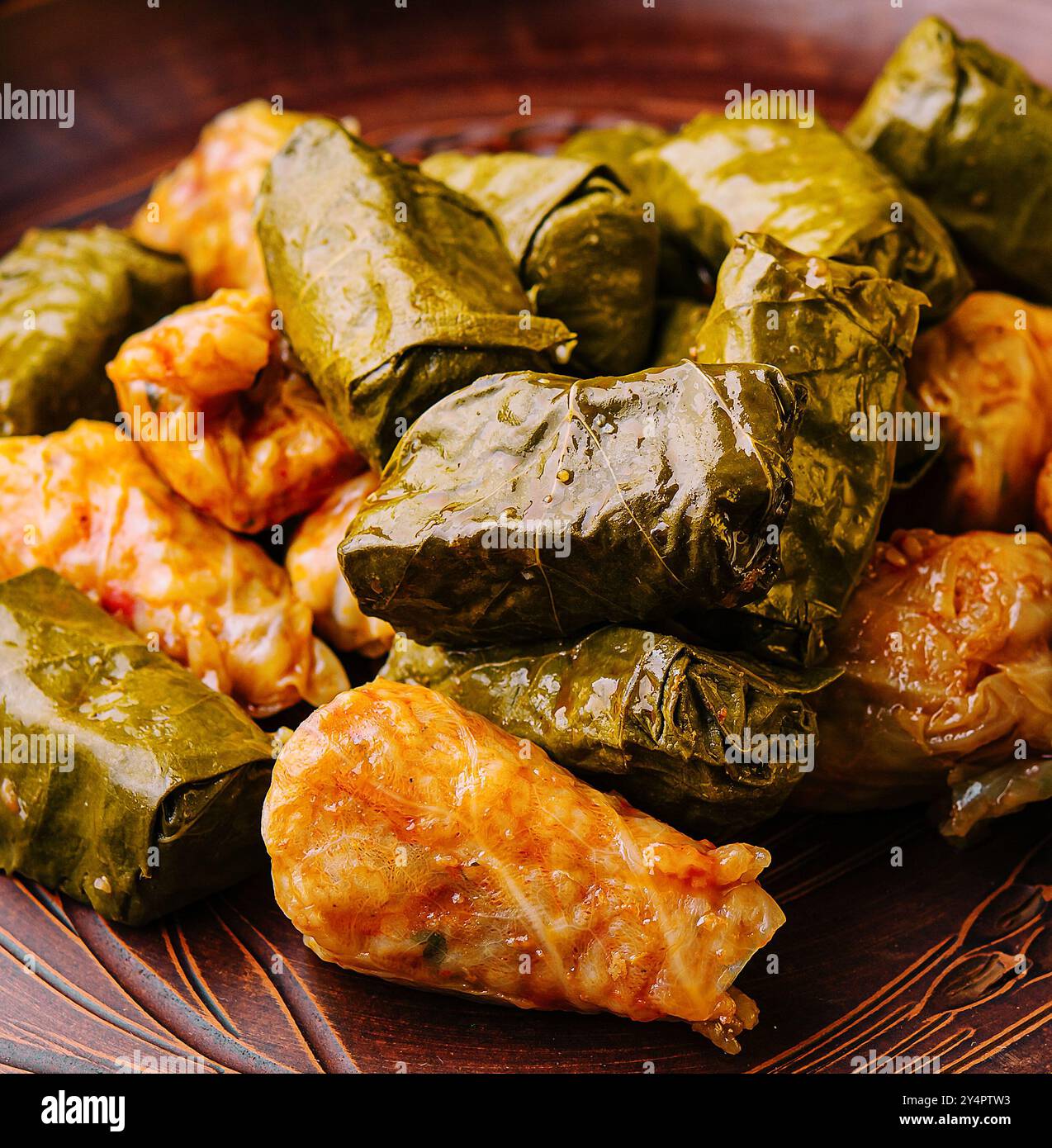 Dolma dish with black background hi-res stock photography and images ...