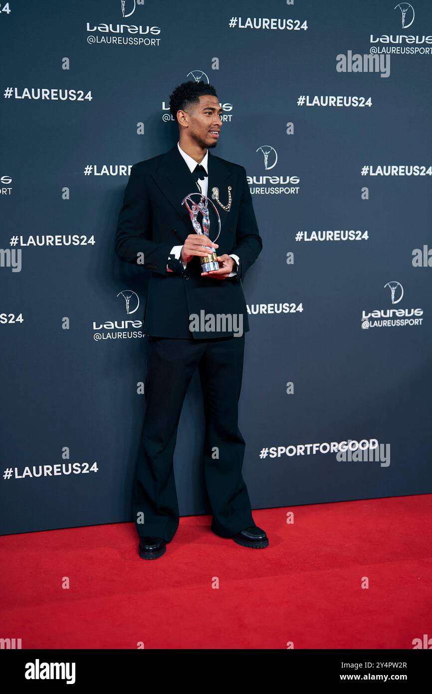 Jude Bellingham poses as winner of Laureus World Sports Awards Madrid ...