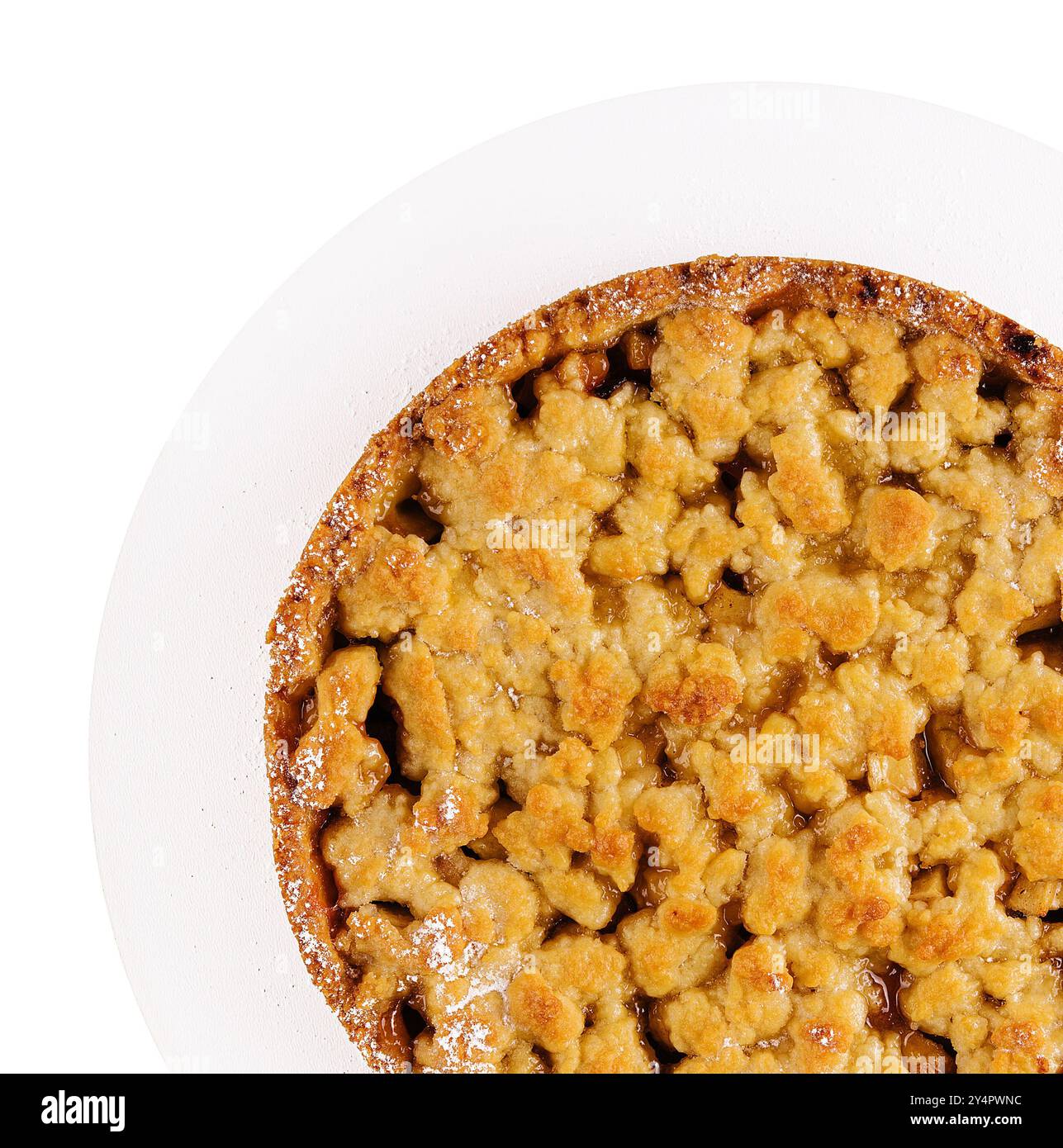 Homemade grated cake tart with lemon curd Stock Photo - Alamy