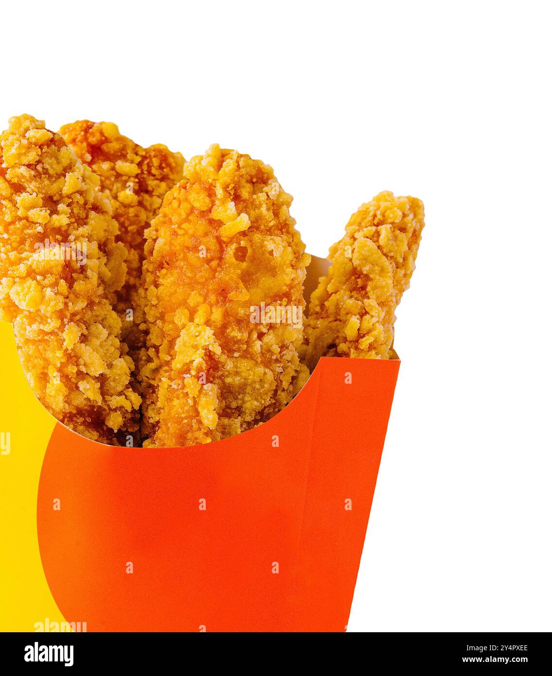 fried chicken nuggets in take out box isolated Stock Photo - Alamy