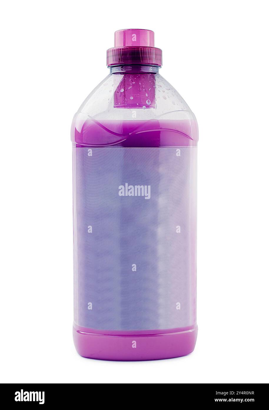 Plastic clean bottle full with violet detergent Stock Photo - Alamy