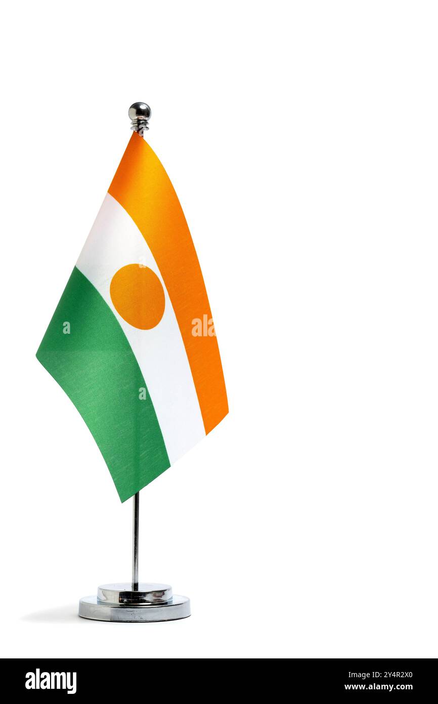 Niger table flag isolated on white background Stock Photo - Alamy