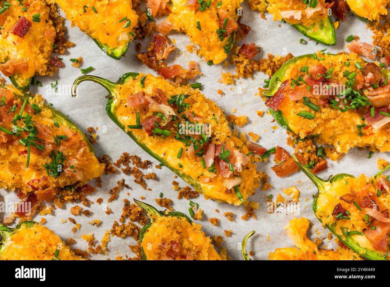 Homemade Jalapeno Poppers with Bacon and Bread Crumbs for an Appetizer ...
