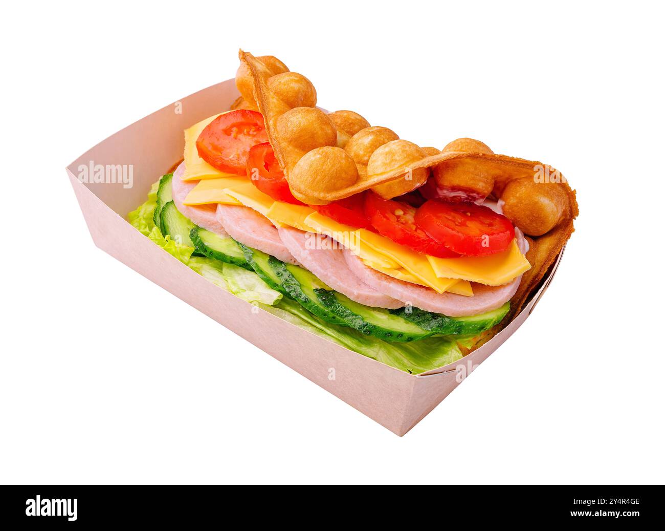 Soft cheese ham on Cut Out Stock Images & Pictures - Alamy