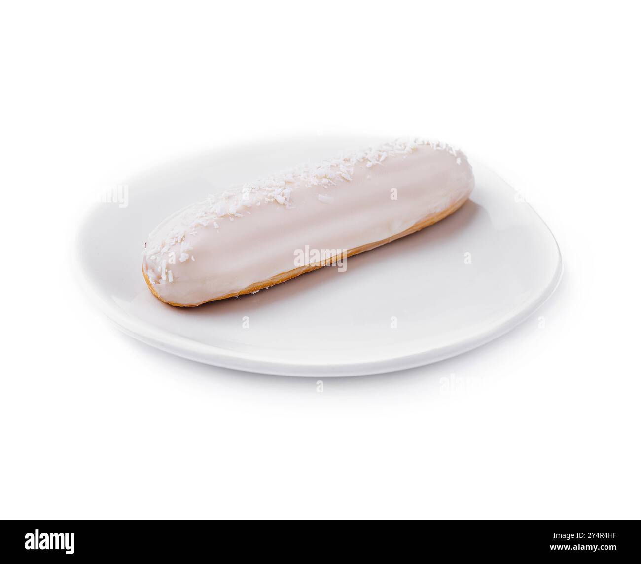 One delicious eclair covered with glaze Stock Photo - Alamy