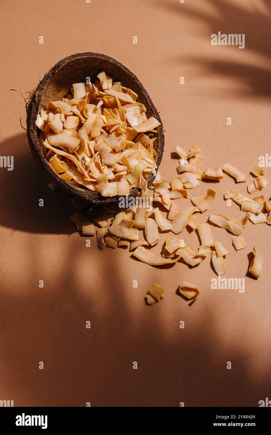 dried coconut flakes in coconut Stock Photo - Alamy