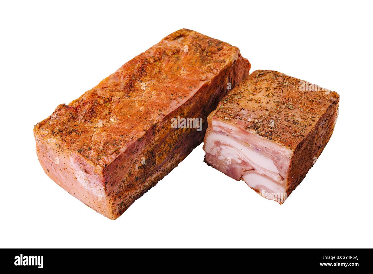 Raw chopped beef fillet seasoned with spices Stock Photo - Alamy