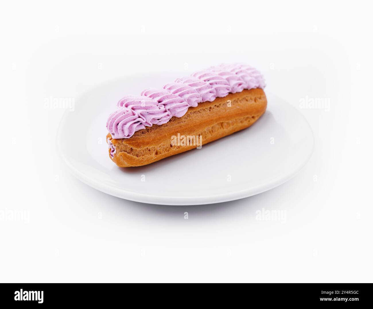 Fresh tasty eclairs isoalted on white background Stock Photo - Alamy