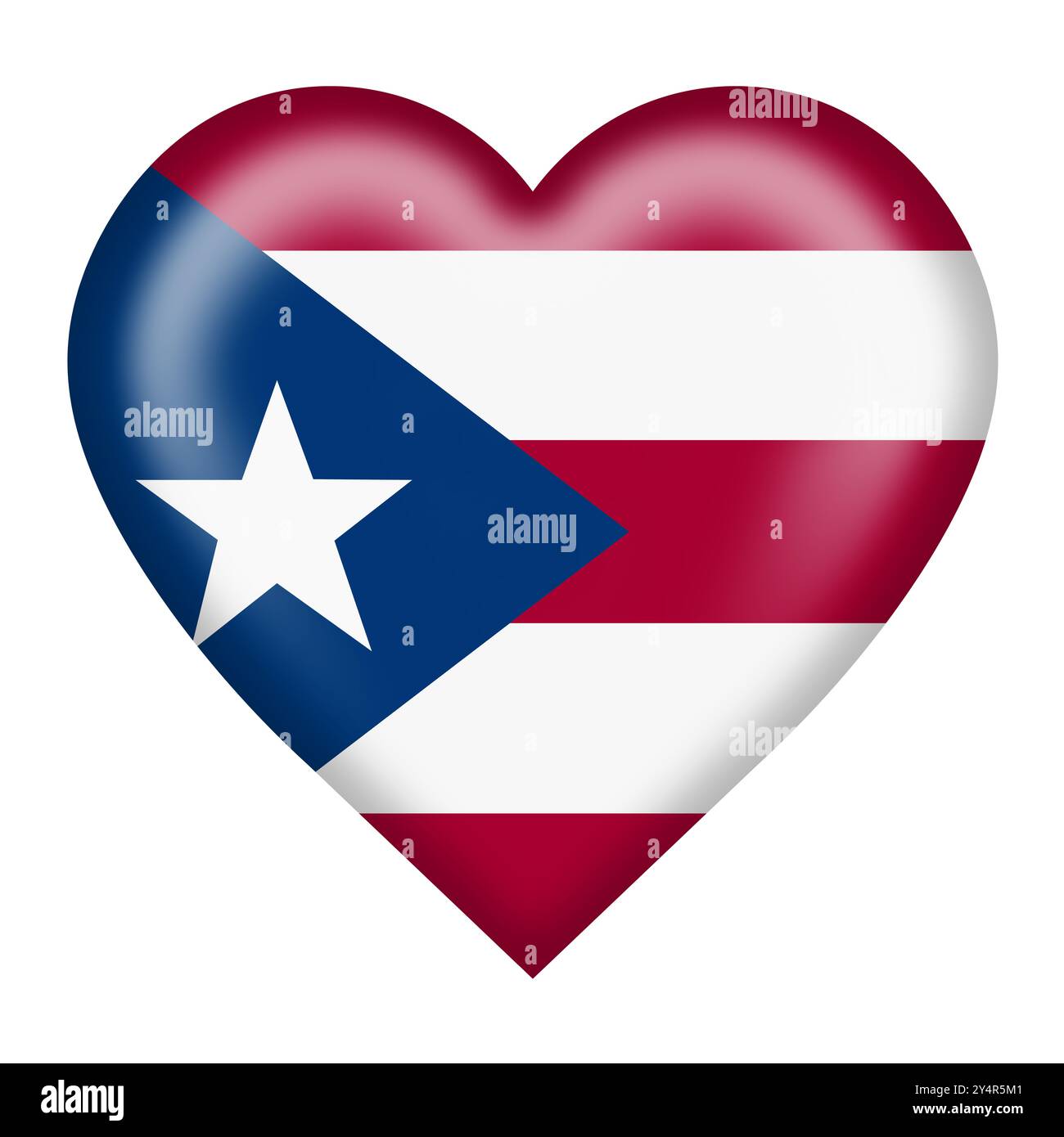 A Puerto Rico flag heart button Stock Photo - Alamy
