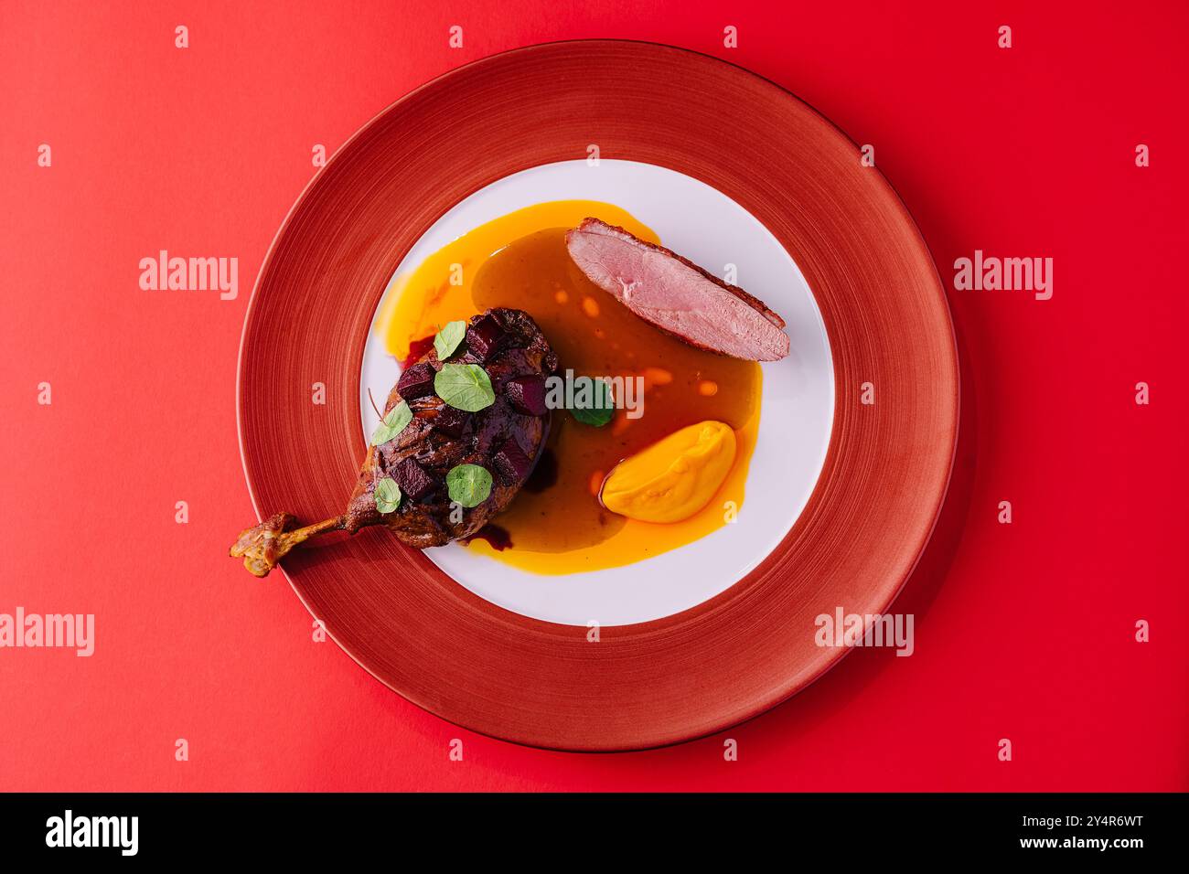 Roasted duck leg puree hi-res stock photography and images - Alamy