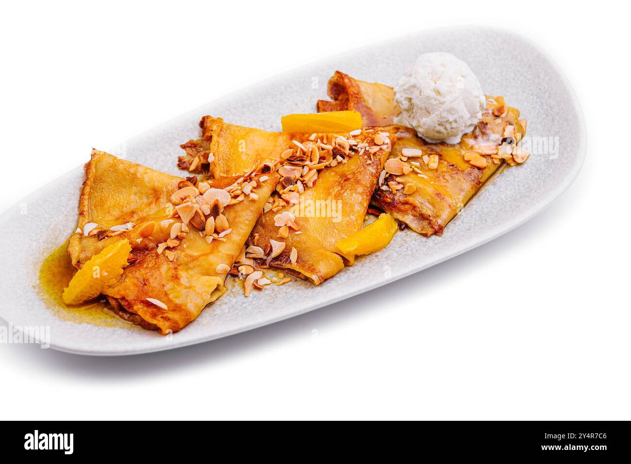 traditional authentic french crepes with ice cream Stock Photo - Alamy