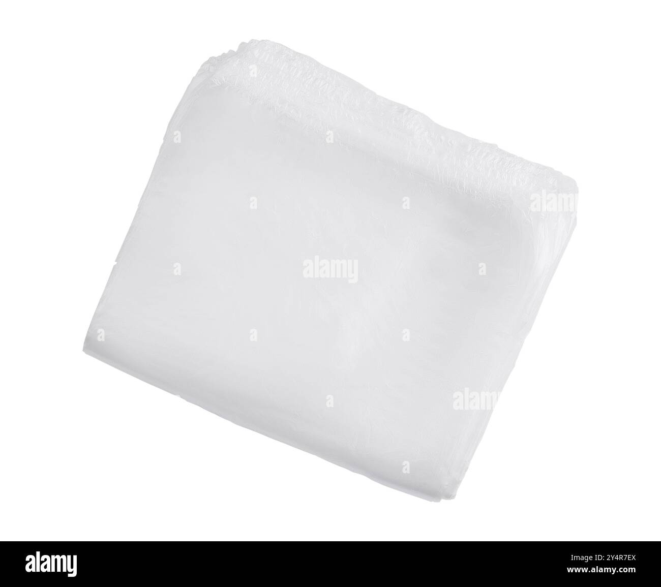 white plastic bag packing stacking on white background Stock Photo - Alamy