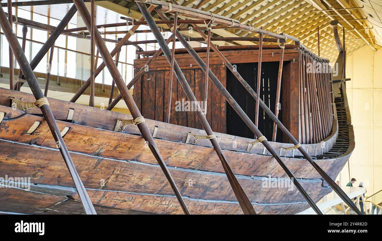 Great Solar Boat of Khufu in this picture from December 2020, made of ...