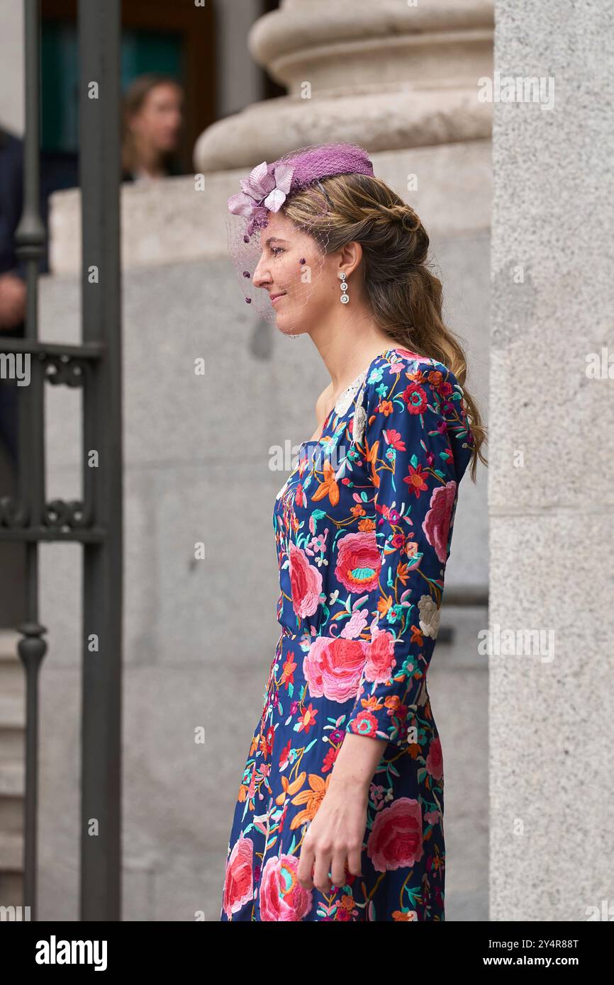 Victoria Lopez-Quesada y de Borbon-Dos Sicilias arrives at the wedding ...