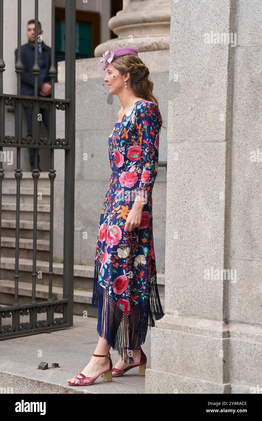 Victoria Lopez-Quesada y de Borbon-Dos Sicilias arrives at the wedding ...