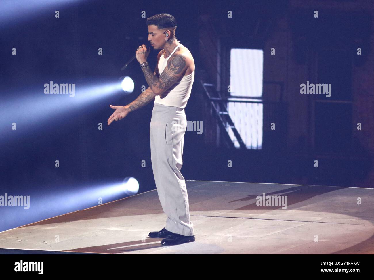 Rauw Alejandro performs at the 2024 MTV Video Music Awards, VMAs, at ...