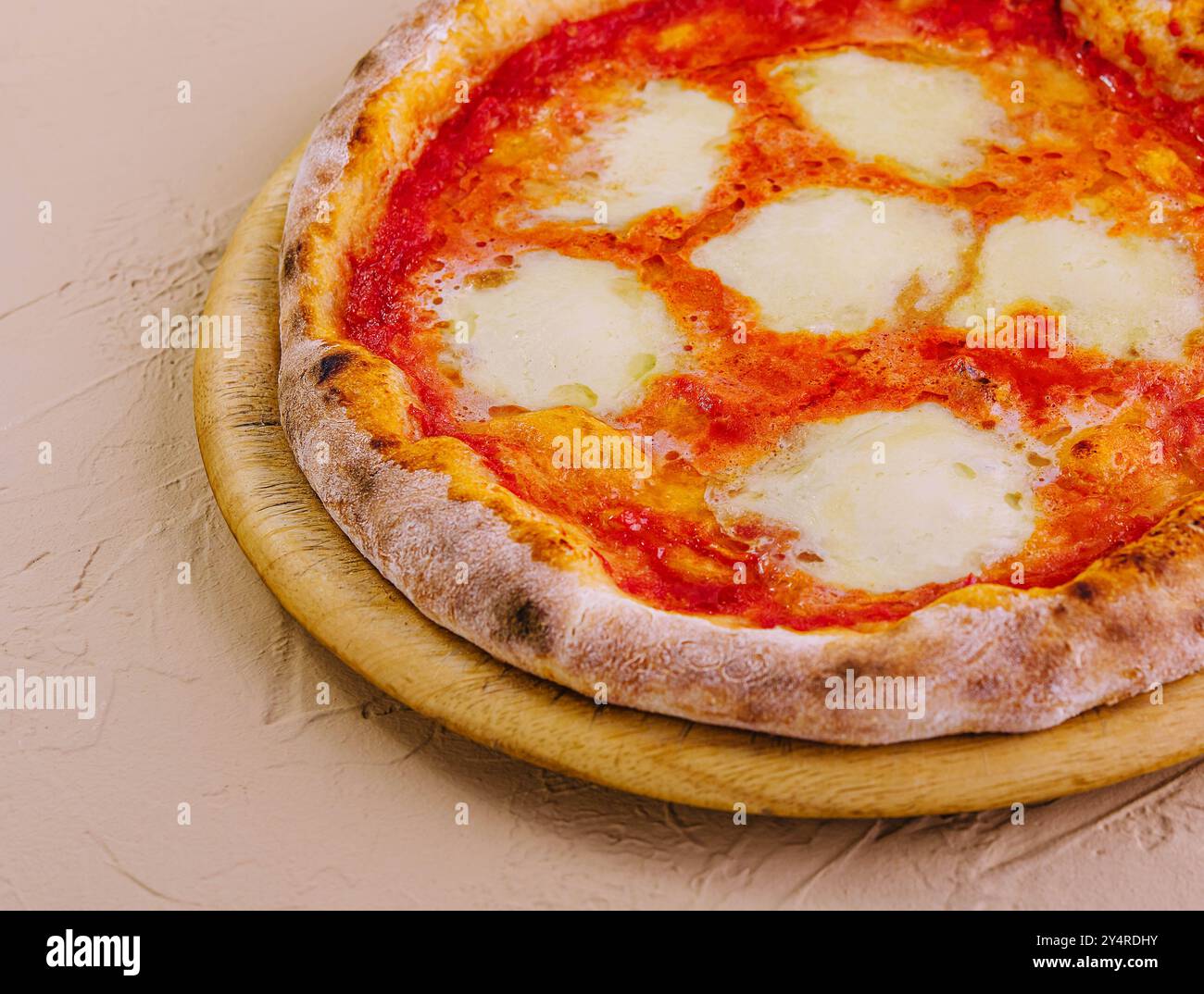 Traditional Neapolitan Pizza on wooden board Stock Photo - Alamy