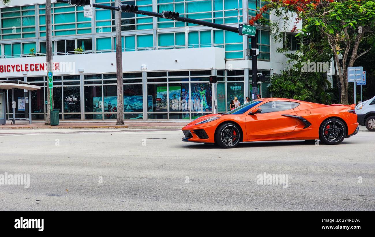 Miami Beach, Florida USA - June 8, 2024: 2020 Chevrolet Corvette 3LT ...