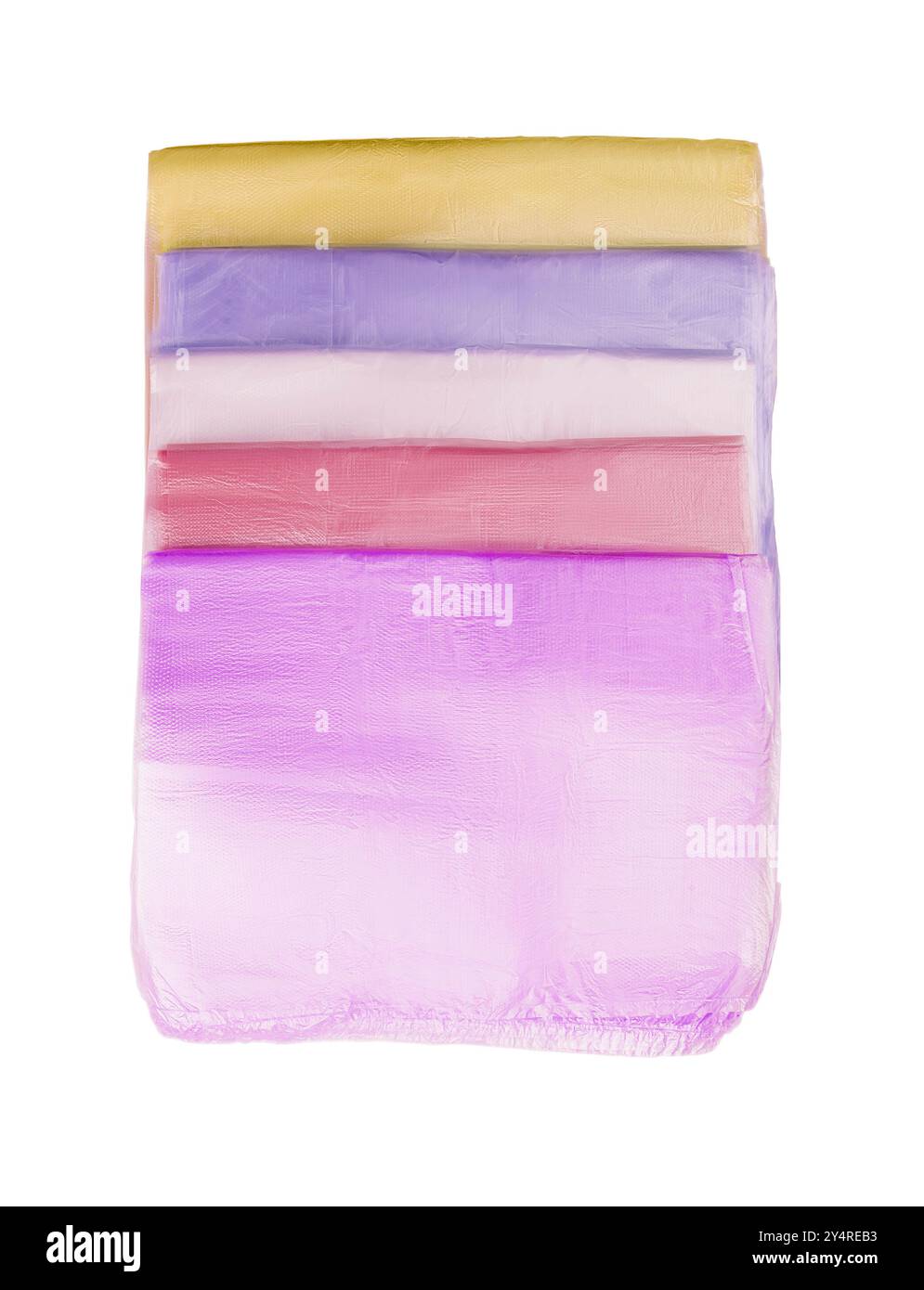 multi-colored transparent plastic bags isolated on white Stock Photo ...