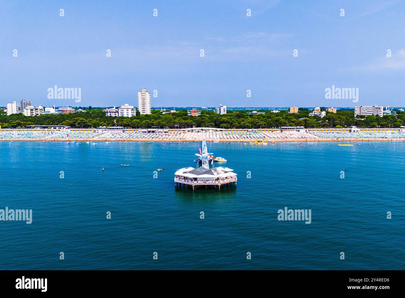 LIGNANO SABBIADORO, ITALY – JULY 22, 2024: Beaches of Lignano ...