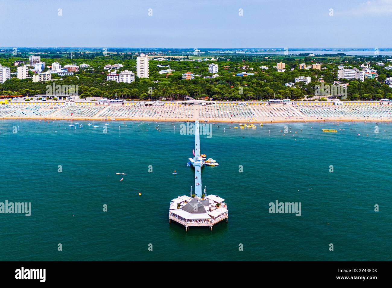 LIGNANO SABBIADORO, ITALY – JULY 22, 2024: Beaches of Lignano ...