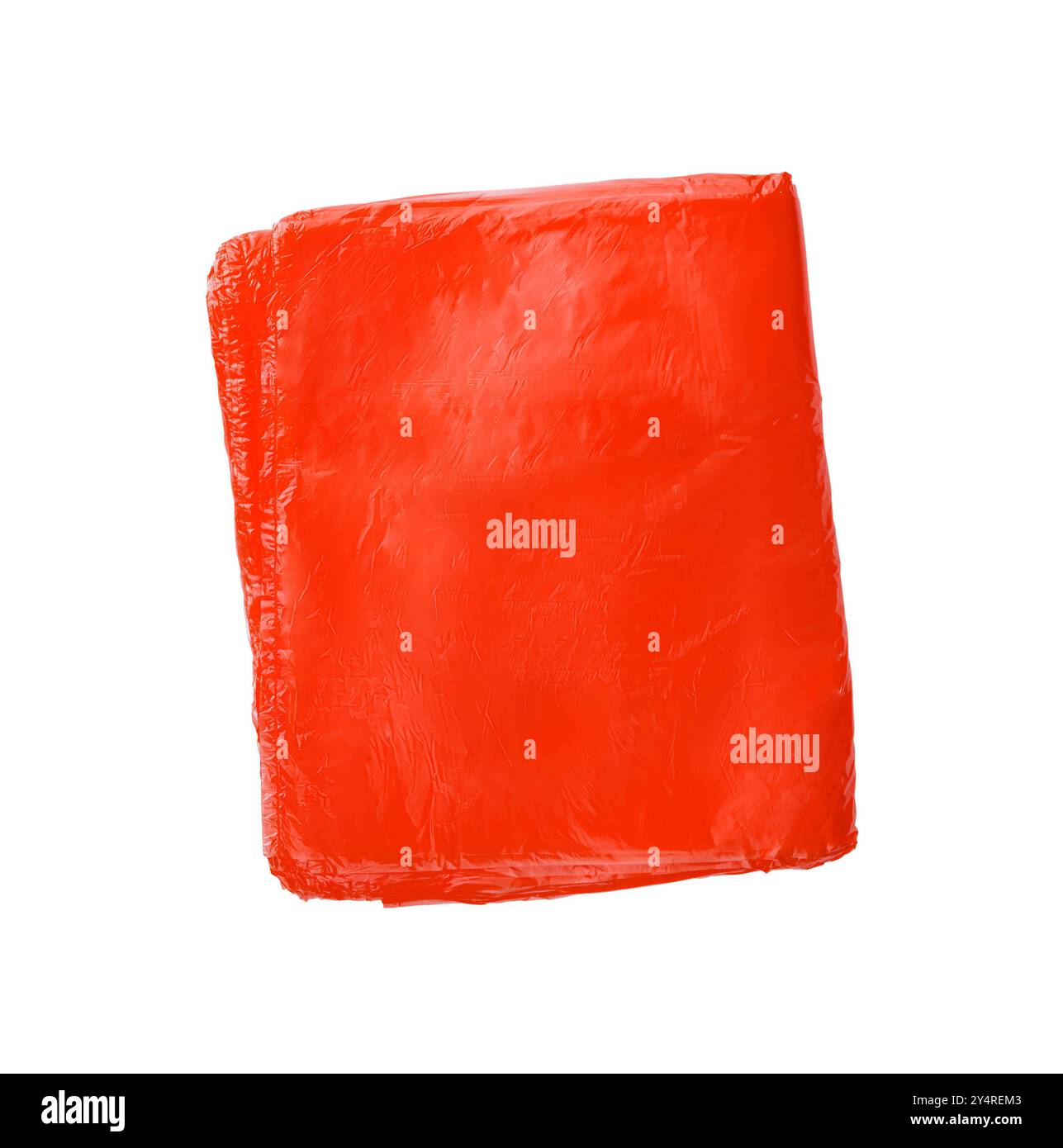 Red plastic bag isolated on white background Stock Photo - Alamy
