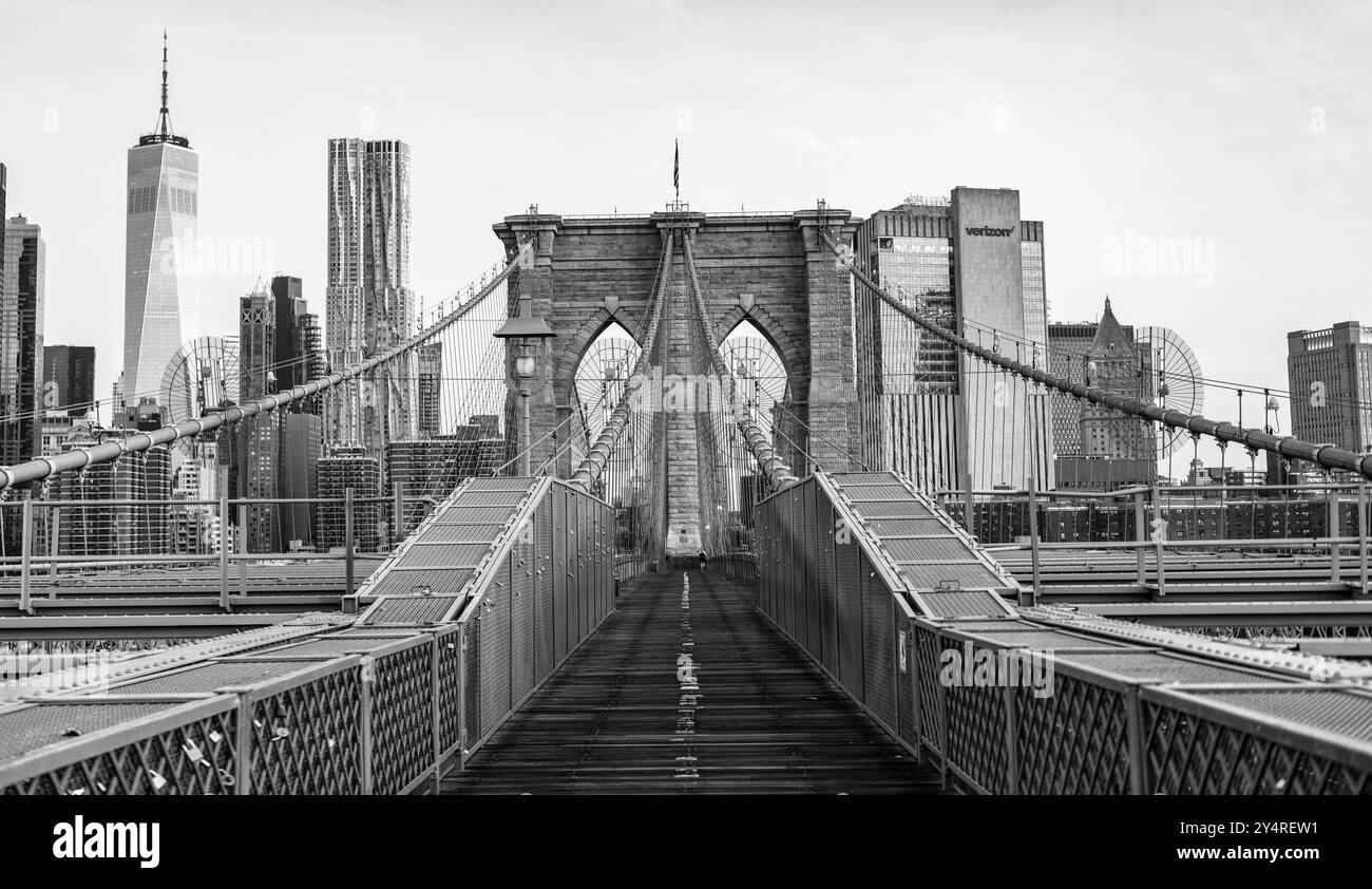 urban architecture of new york city. Brooklyn bridge in ny, usa ...