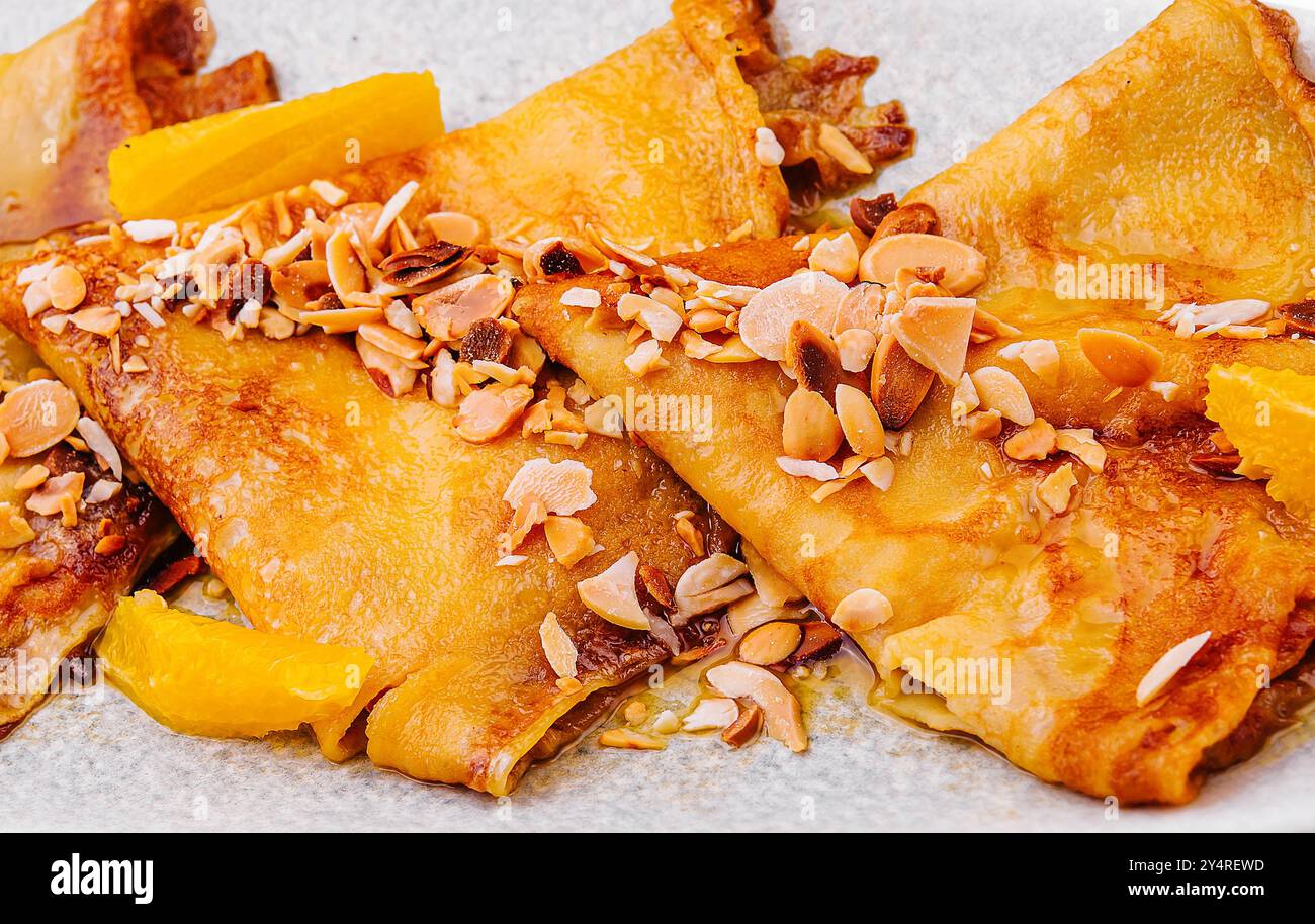 traditional authentic french crepes with ice cream Stock Photo - Alamy