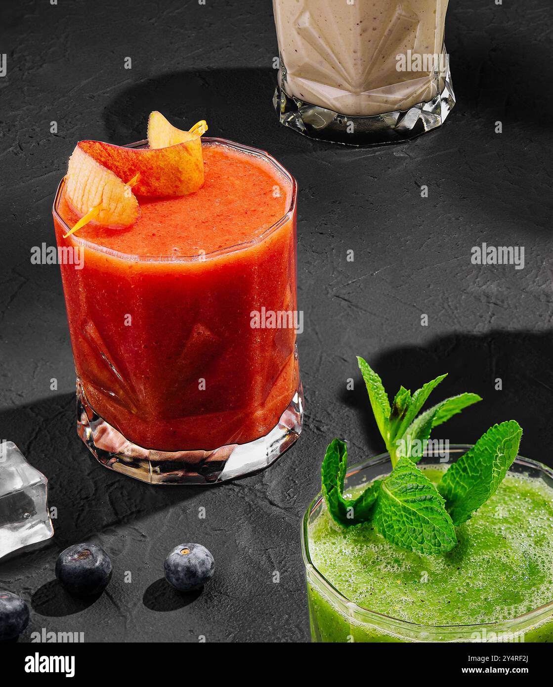 Fruit smoothies various tastes hi-res stock photography and images - Alamy