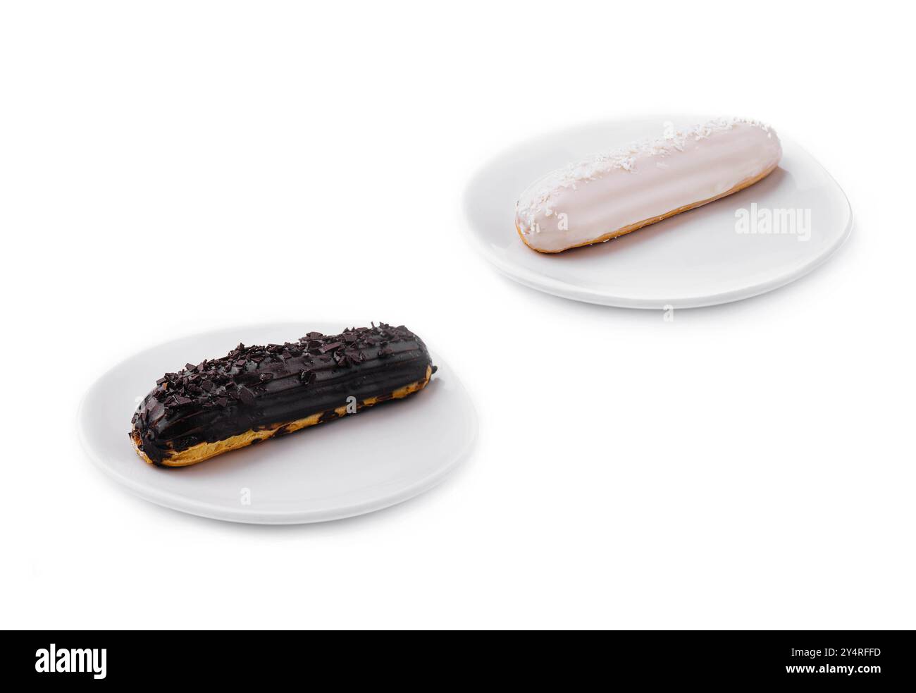 Two sweet eclairs white hi-res stock photography and images - Alamy