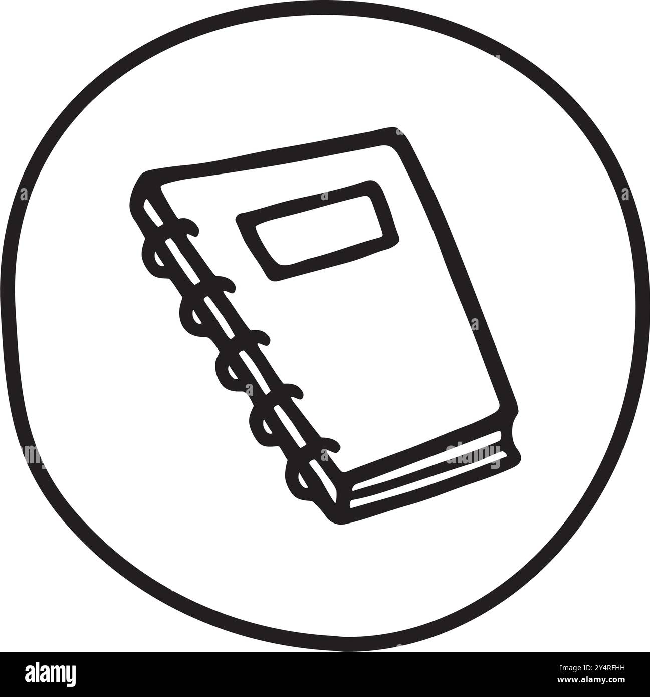 Top view closed notebook Black and White Stock Photos & Images - Alamy