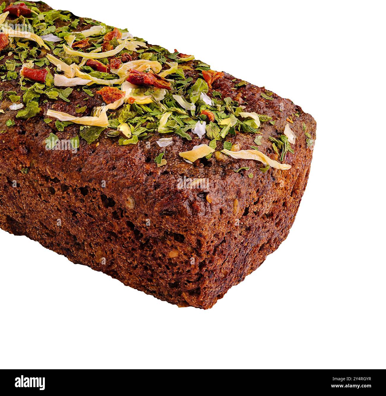 Homemade wholemeal rye bread isolated on white Stock Photo - Alamy