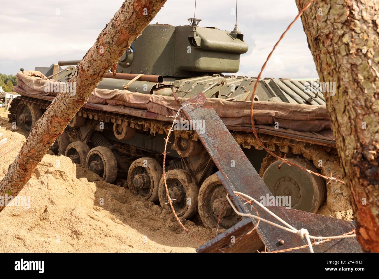 September 2024 - A British Valentine tank on display at The Goodwood ...